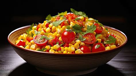 Recipe Corn And Tomato Salad Stock Illustration Illustration Of