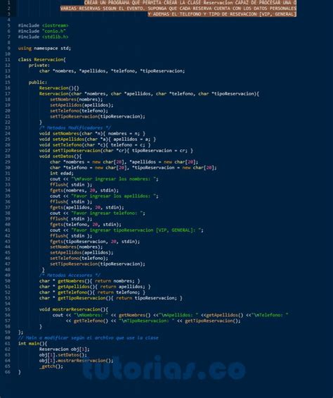 POO Visual C Clase Reservacion Tutorias Co
