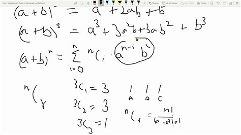 Sum Of Binomial Coefficients Youtube
