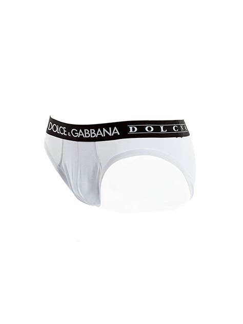 Slip Uomo Logato In Cotone Bianco M14059 Omh22 Dolce And Gabbana