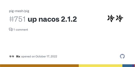 Up Nacos Issue Pig Mesh Pig Github