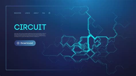 Premium Vector Blue Circuit Design For Technology Background