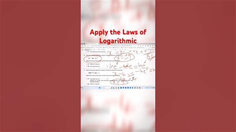 Solve Natural Logarithmic Equation Example 17 Shorts Youtube