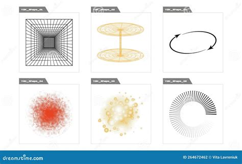 Set Of Y K Style Vectors Of Objects Rave Psychedelic Retro Futuristic Set Modern Abstract