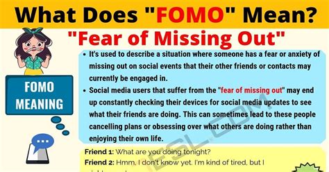 FOMO Meaning What Does FOMO Mean Useful Text Conversations 7ESL