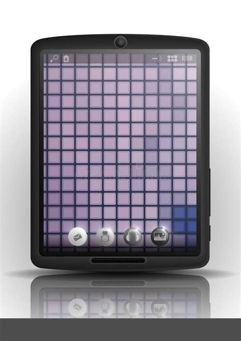 tablet computer mobile phone stock vector illustration of blue