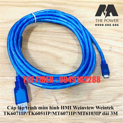 Cáp Lập Trình Màn Hình Hmi Weinview Weintek Tk6071ip Tk6051ip Mt6071ip Mt6103ip Dài 3m