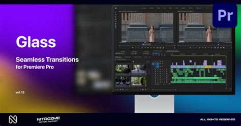 Стеклянные переходы том 13 для Premiere Pro Видеошаблоны Envato Elements