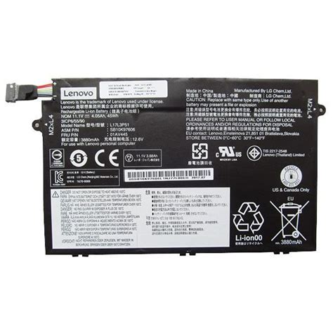 Lenovo Thinkpad E480 Battery L17l3p51 Ok Computer Plus