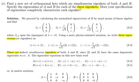 When Should One Eigenvector Be Split Into Two Same Span • Physics Forums