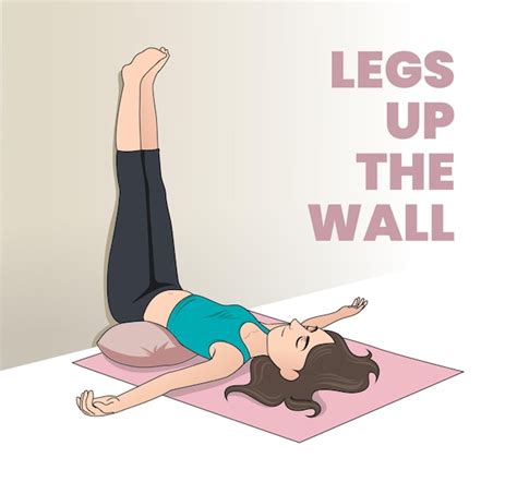 Premium Vector Illustration Of Legs Up The Wall Pose Yoga Pose