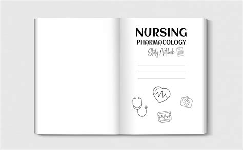 Nursing Pharmacology Notebook Blank Medication Template Notebook For
