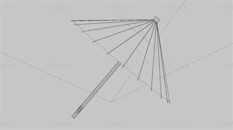 Japanese Umbrella 3d Model