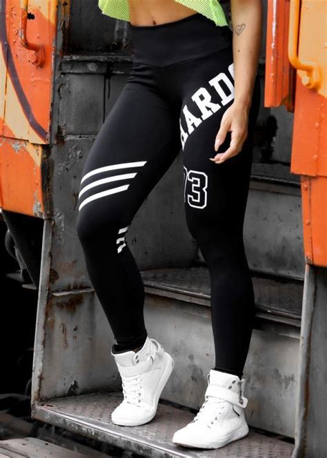 Legging Hard 73 Com Estampa Emborrachada Em Suplex Poliamida Donna Carioca Moda Fitness Com