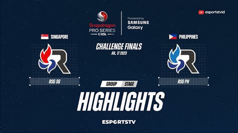 RSG SG Vs RSG PH HIGHLIGHTS Snapdragon Pro Series S RSG Vs RSG YouTube