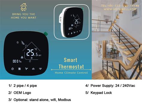 New Design Smart Wifi Room Thermostat Fan Coil Temperature Controller Thermostat