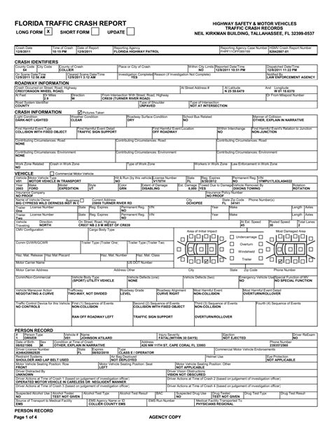 Florida Highway Patrol Crash Reports Online Form Creator