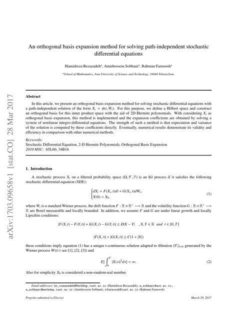 pdf an orthogonal basis expansion method for solving path independent