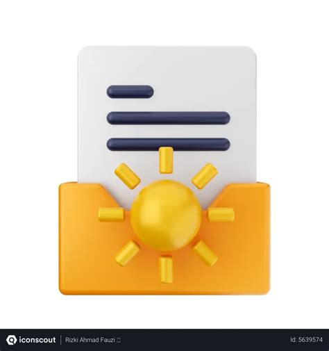 Free Sun Folder 3d Icon Free Download Files And Folders 3d Icons Iconscout