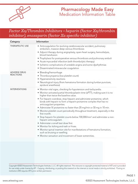 Factor Xathrombin Inhibitors Guide Pdf Thrombosis Platelet