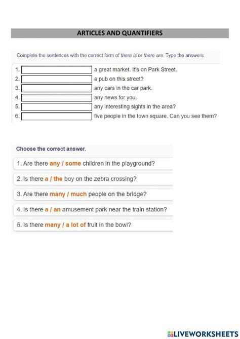 Quantifiers And… Free Interactive Worksheets 2178155