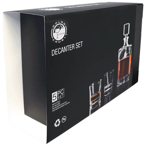 Engravable Rectangle Glass Decanter Set With Glasses