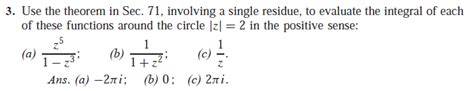 Solved 3 Use The Theorem In Sec 71 Involving A Single