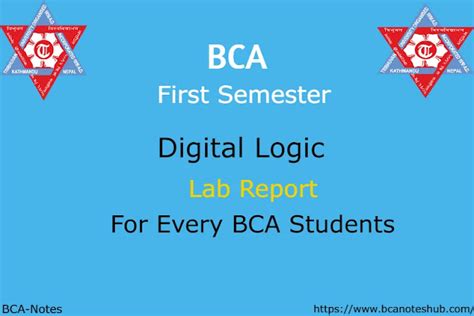 Bca First Semester Digital Logic Lab Report Tu