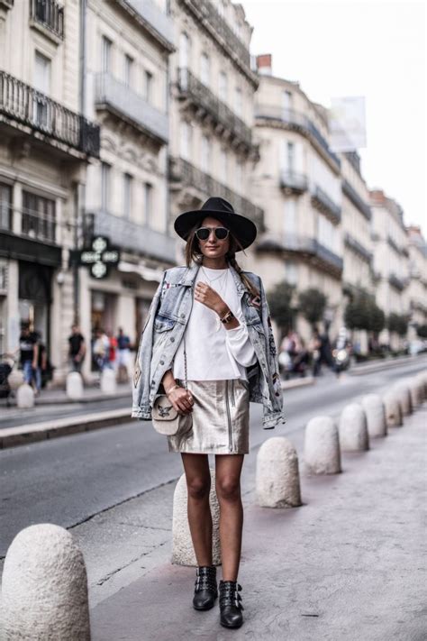 Denim Jacket And Gold June Sixty Five Blog Mode