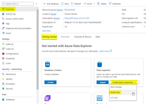 store microsoft sentinel logs via azure data explorer
