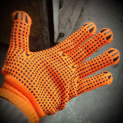 Double Doted Gloves Orange Darazpk