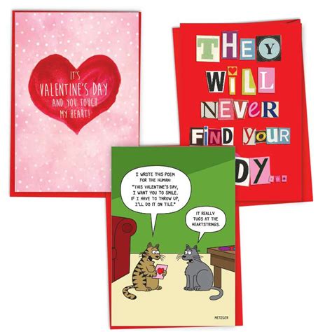 Touchy Feely Love Humorous Valentines Day Variety Pack Of 3 Cards