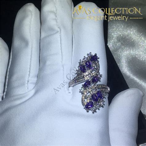 Hyperbole Ring White Gold Filled Cross Line Avas Collection