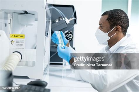 Sample Preparation For Gs Chromatographic Analysis In Medical Laboratory Side View Of A Male