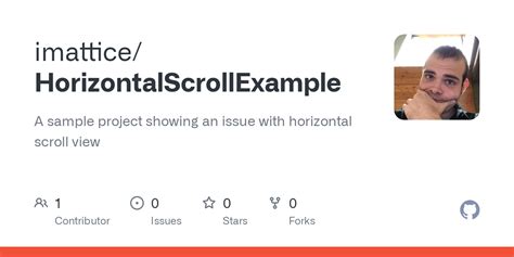 GitHub Imattice HorizontalScrollExample A Sample Project Showing An Issue With Horizontal