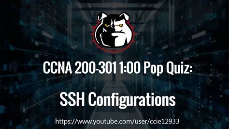 Ccna Quick Quiz Ssh Configurations Youtube