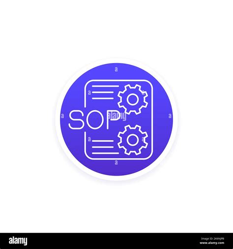 Sop Icon Standard Operating Procedure Line Vector Stock Vector Image And Art Alamy