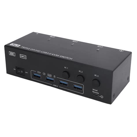 Buy Annadue 3 3 Triple Hd Usb30 Kvm Switch Support 8k 60hz 4k 144hz