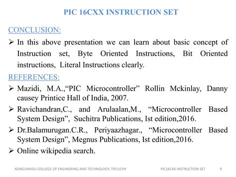 Pic16cxx Instruction Set Ppt