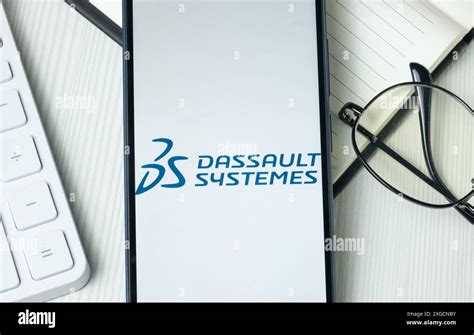 New York Usa 21 June 2024 Dassault Systemes Logo On Phone Screen