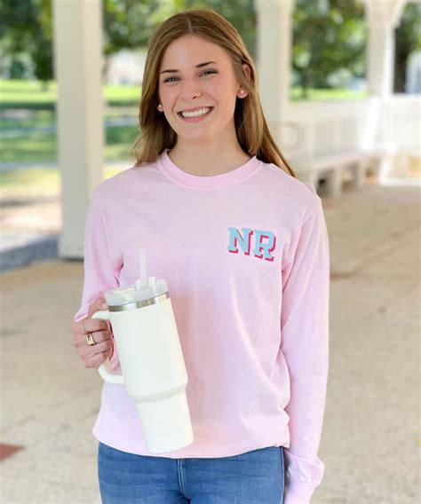 Monogrammed Comfort Colors Long Sleeve Shirt