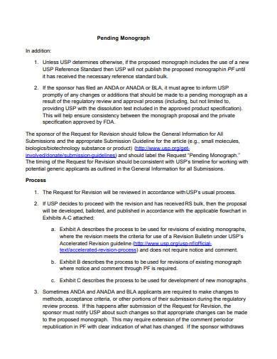 Free 10 Monograph Samples And Templates