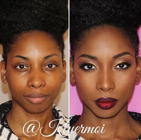 Makeup Before And After Black Women