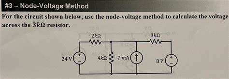 Solved For The Circuit Shown Below Use The Node Voltage Chegg