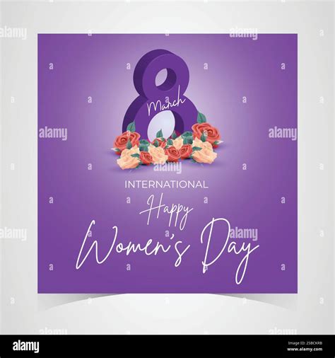 International Womens Day March 8 Banner Vibrant Floral Design