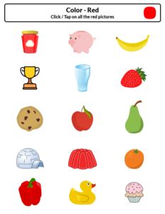 Learning Colors Find Red Color Objects Your Home Teacher