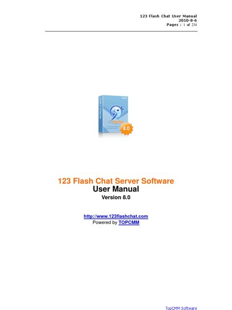 123 Flash Chat Server Software User Manual Pdf Installation