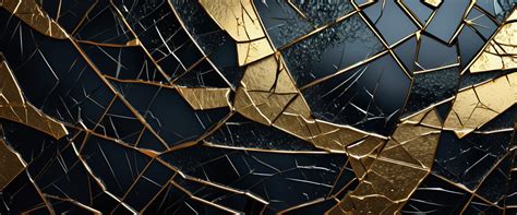 Dark Shattered Glass Texture With Golden Highlights Stable Diffusion