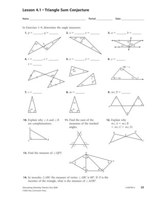 Triangle Sum Conjecture Fill Online Printable Fillable Blank PdfFiller