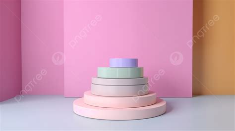 空白講台展示台在 3d 渲染中用於在柔和背景上模擬產品演示 3d场景 最小的场景 平台背景背景圖片和桌布免費下載